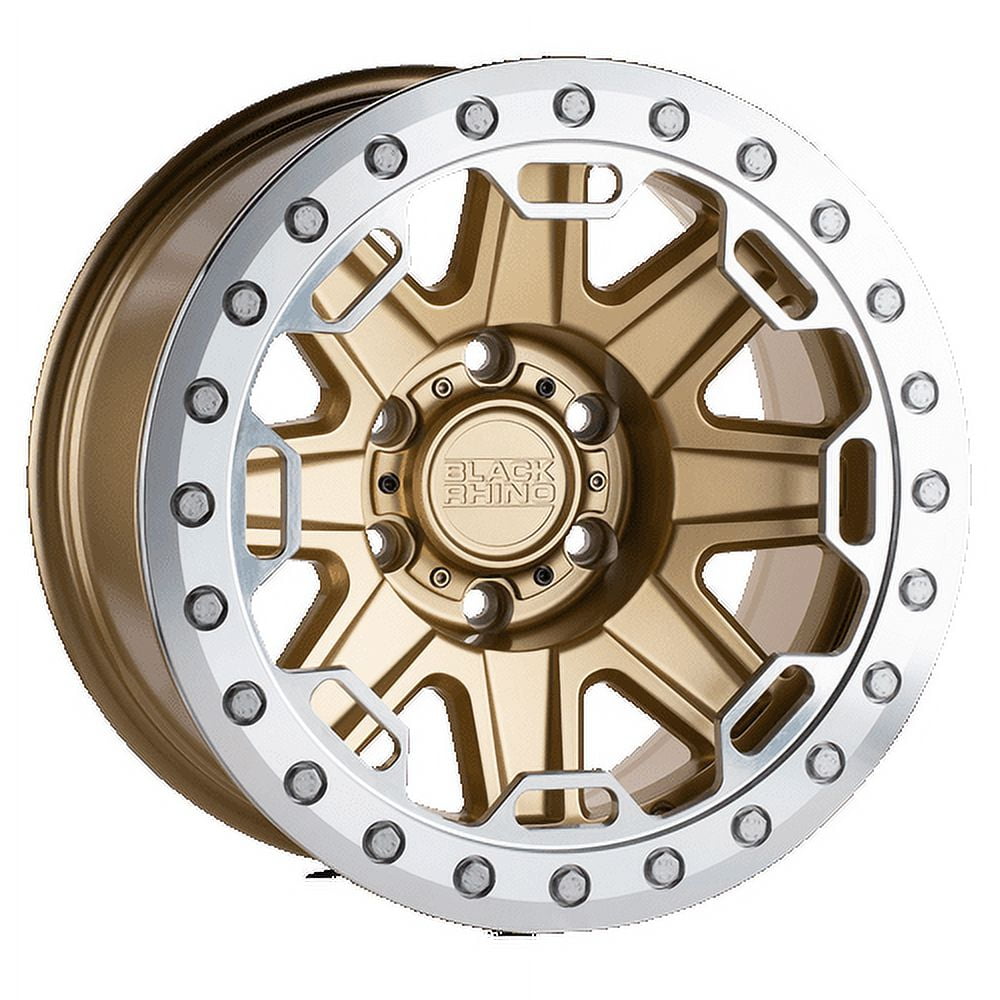 Black Rhino Rift 17X8.5 5X127 -38Et 112.1Cb Matte Gold W/ Machined Ring ...