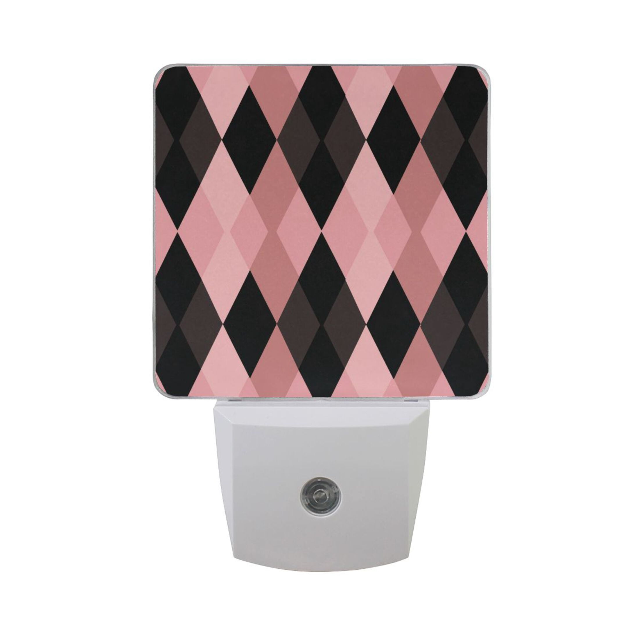 Black Rhombus and Pink Rhombus LED Night Light Sensor Lamp Plug-in ...