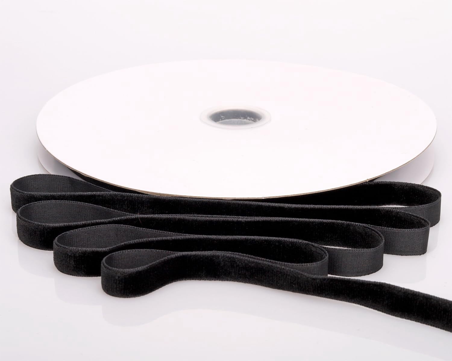 Black Ribbon,3/8 Inch x 25 Yards Single-Faced Nylon Wrapping Ribbon for ...