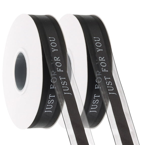 Black Ribbon, Just for You Ribbon for Holiday Party, Wedding Decoration ...