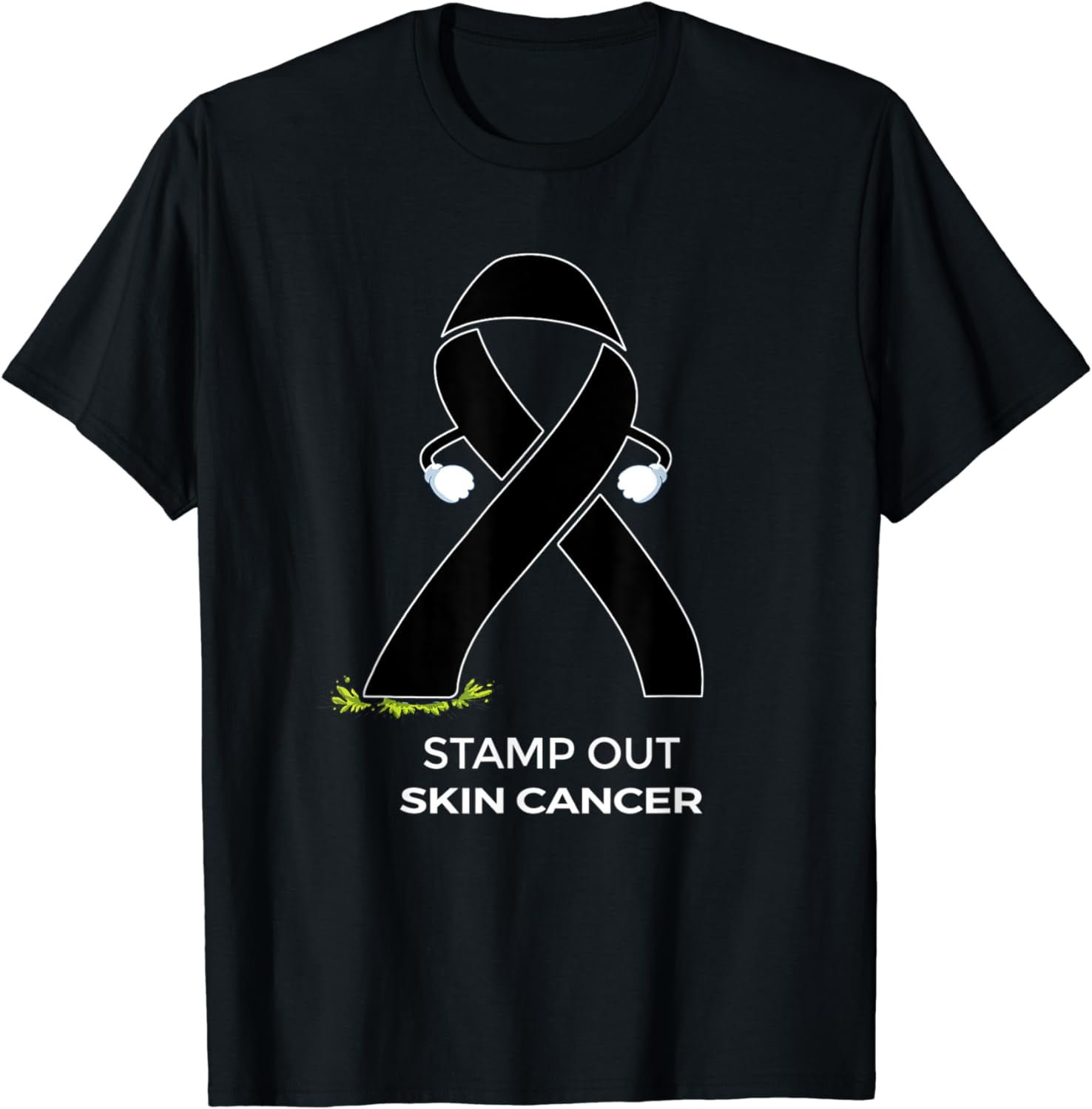 Black Ribbon Melanoma Month Products Skin Cancer Awareness T-Shirt ...