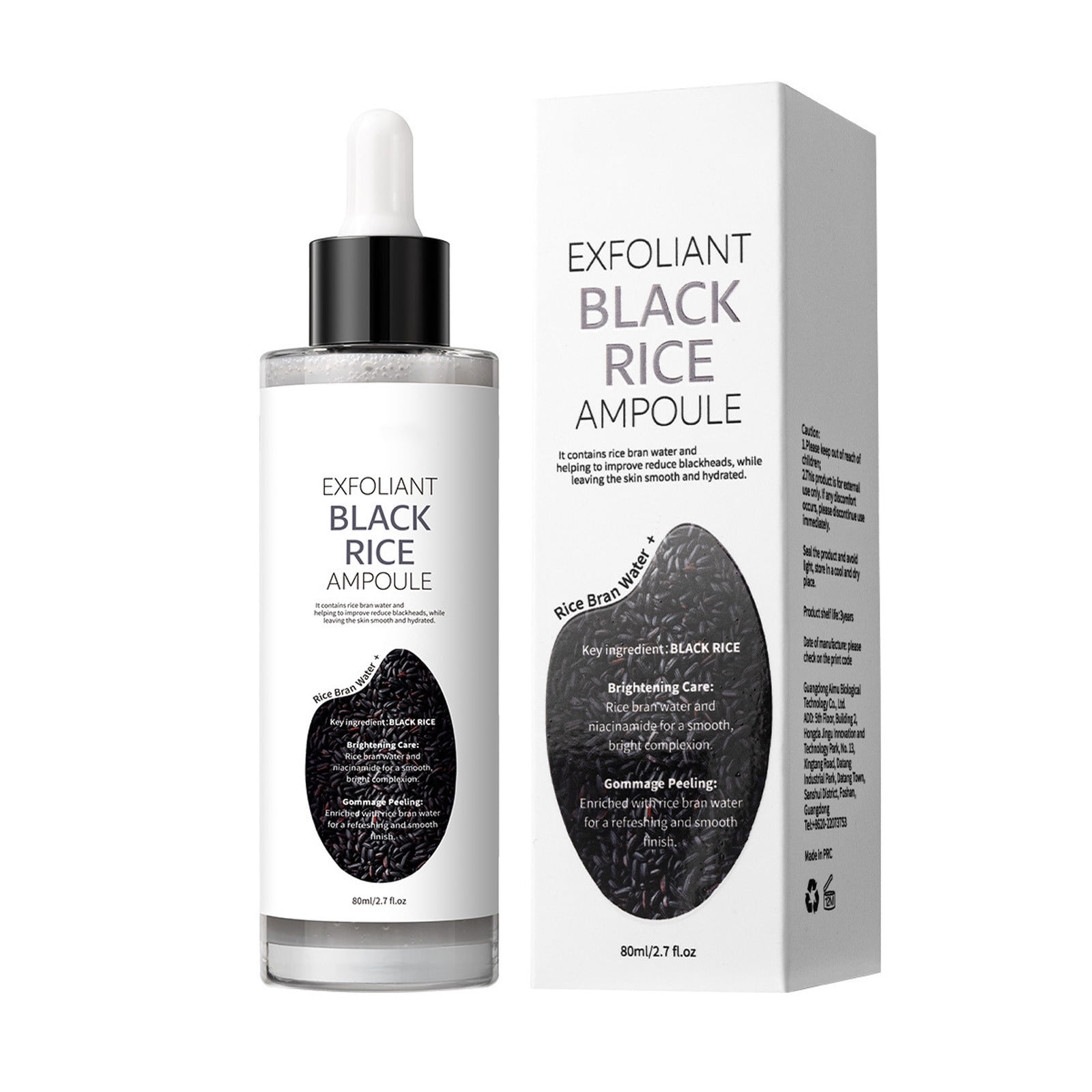 Black Rice Peeling Ampoule Soft Exfoliating Face And Body Dead Cells ...