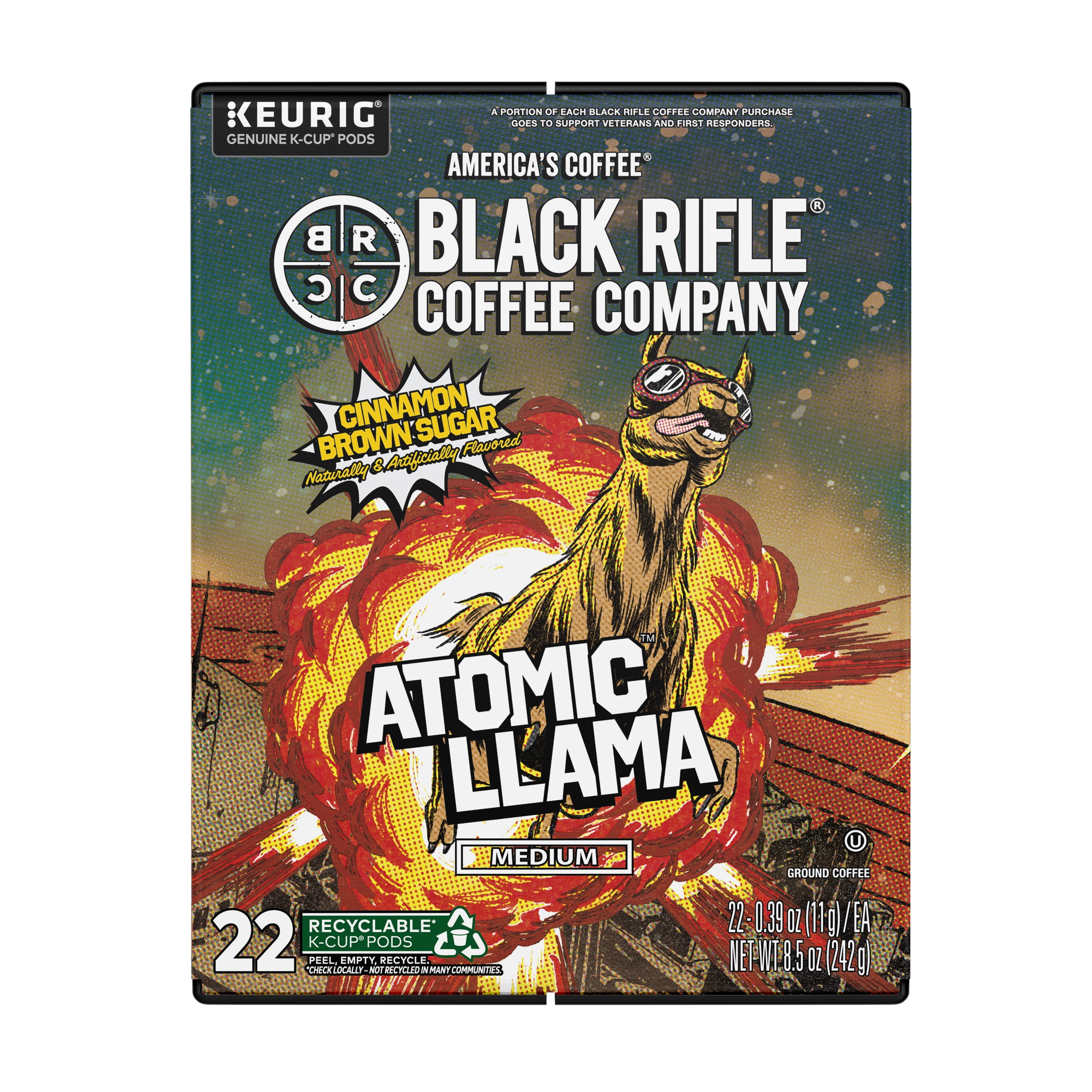 Black Rifle Coffee Company Atomic Llama™, Cinnamon Brown Sugar, K-Cup ...