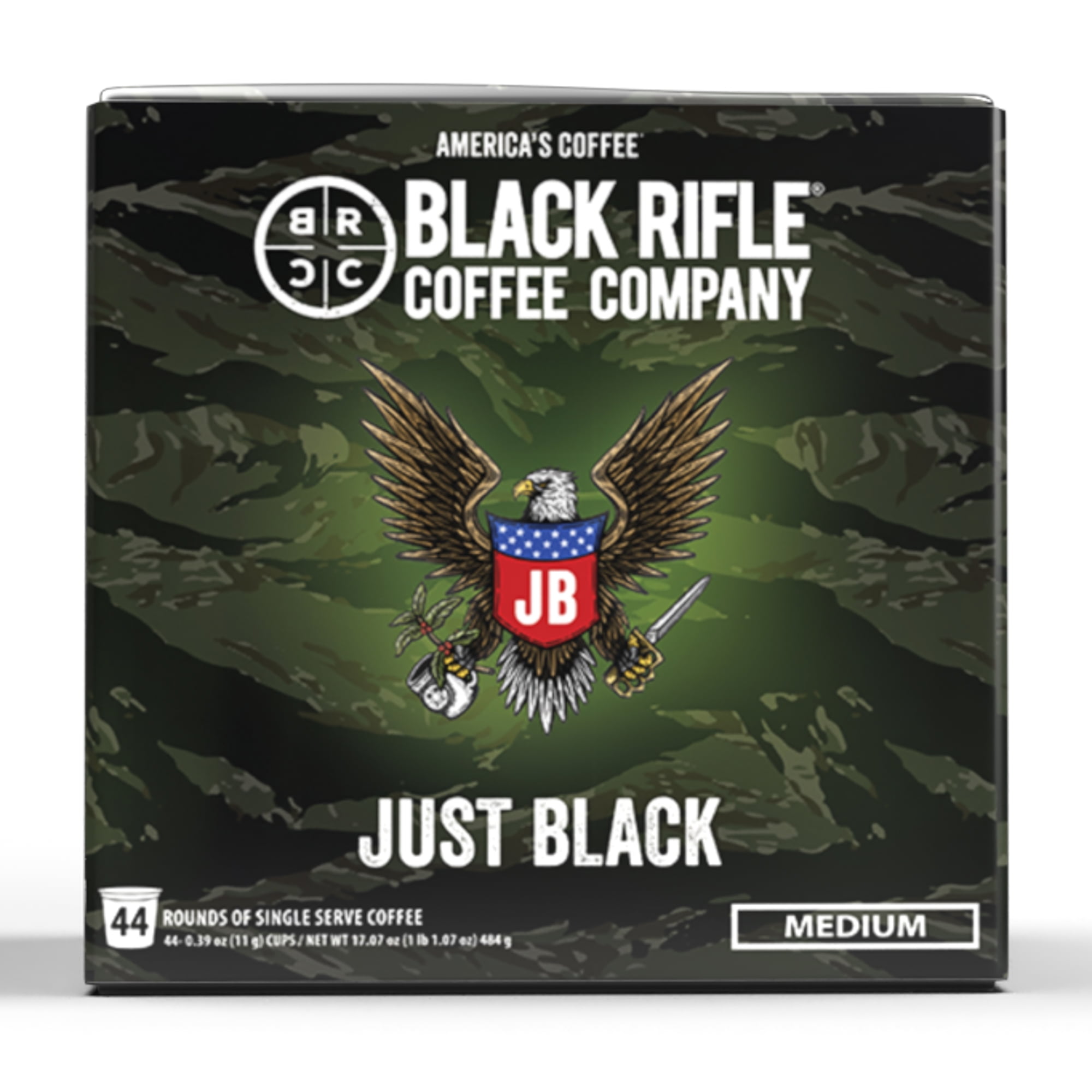 Black Rifle Coffee Company Just Black K Cups Pods, Medium Roast, 44 Ct ...