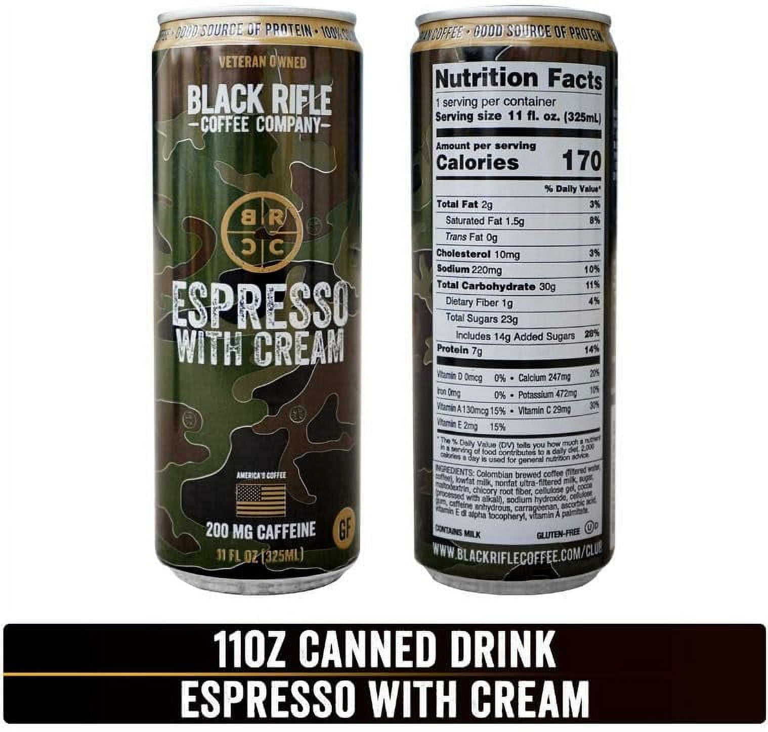 Black Rifle Coffee Company RTD - Espresso With Cream - 11 Fl Oz (12 ...