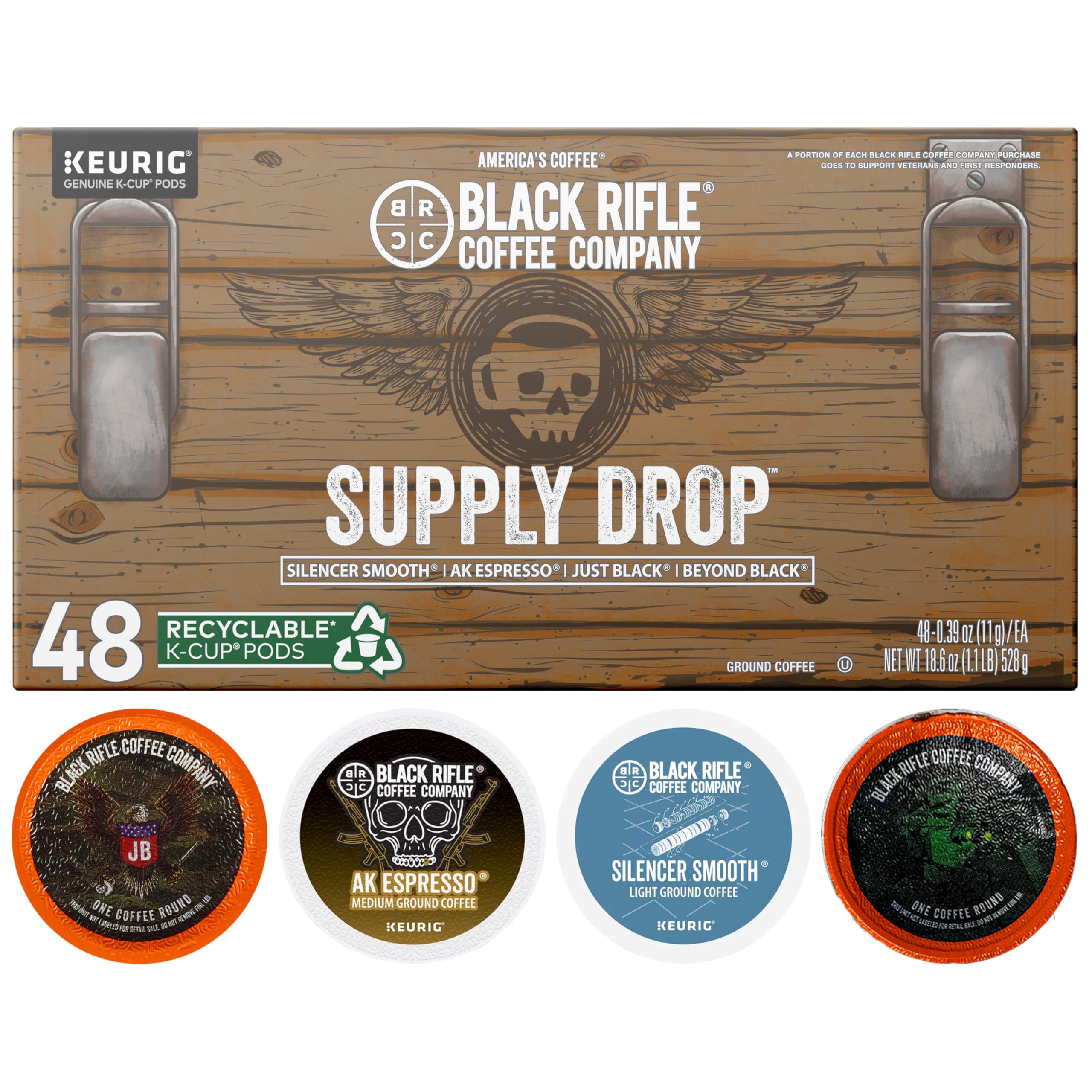 Black Rifle Coffee Company Supply Drop Variety Pack (48 Count of K Cups ...