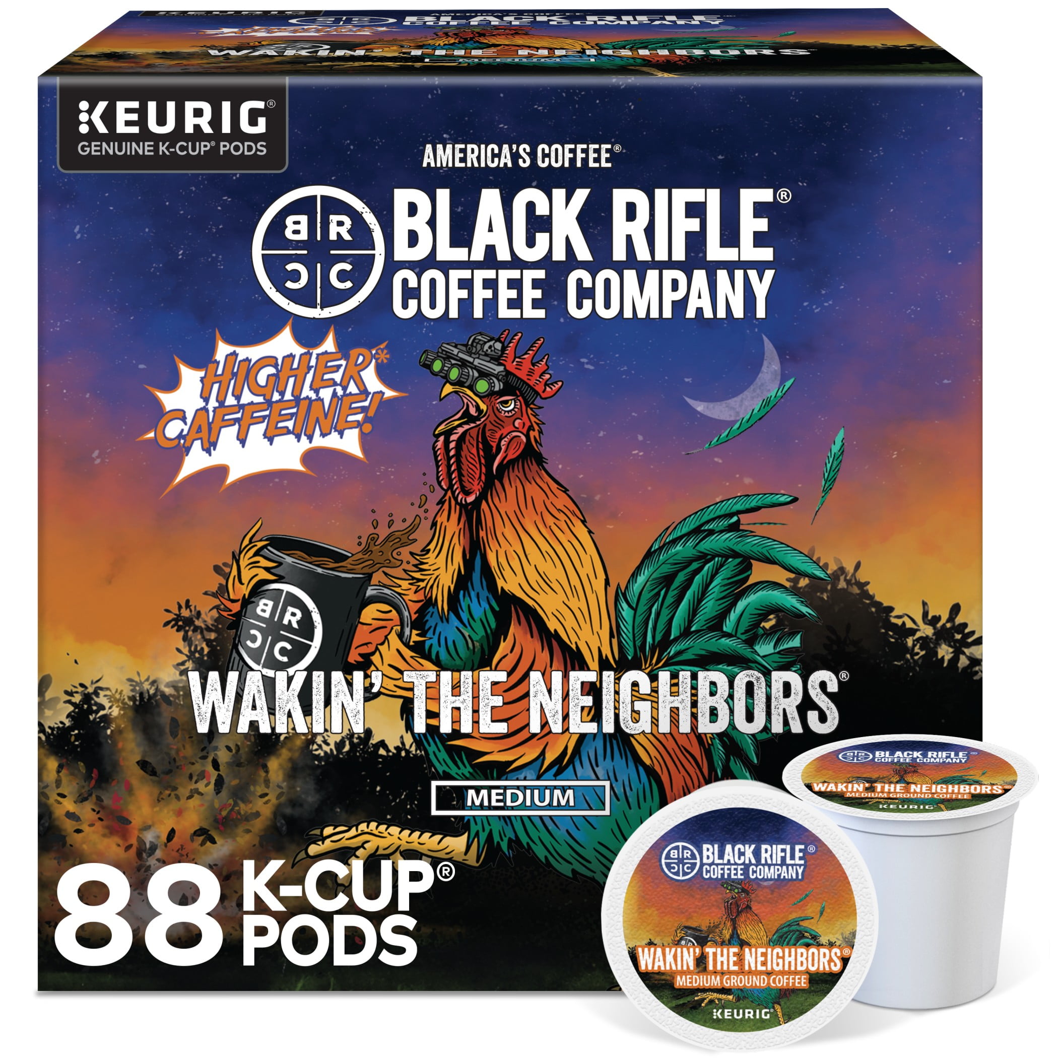 Black Rifle Coffee Company Wakin the Neighbors High Caffeine K Cups ...