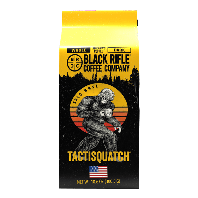 Black Rifle Coffee Tactisquatch, Dark Roast, Whole Bean Coffee, 10.6oz ...