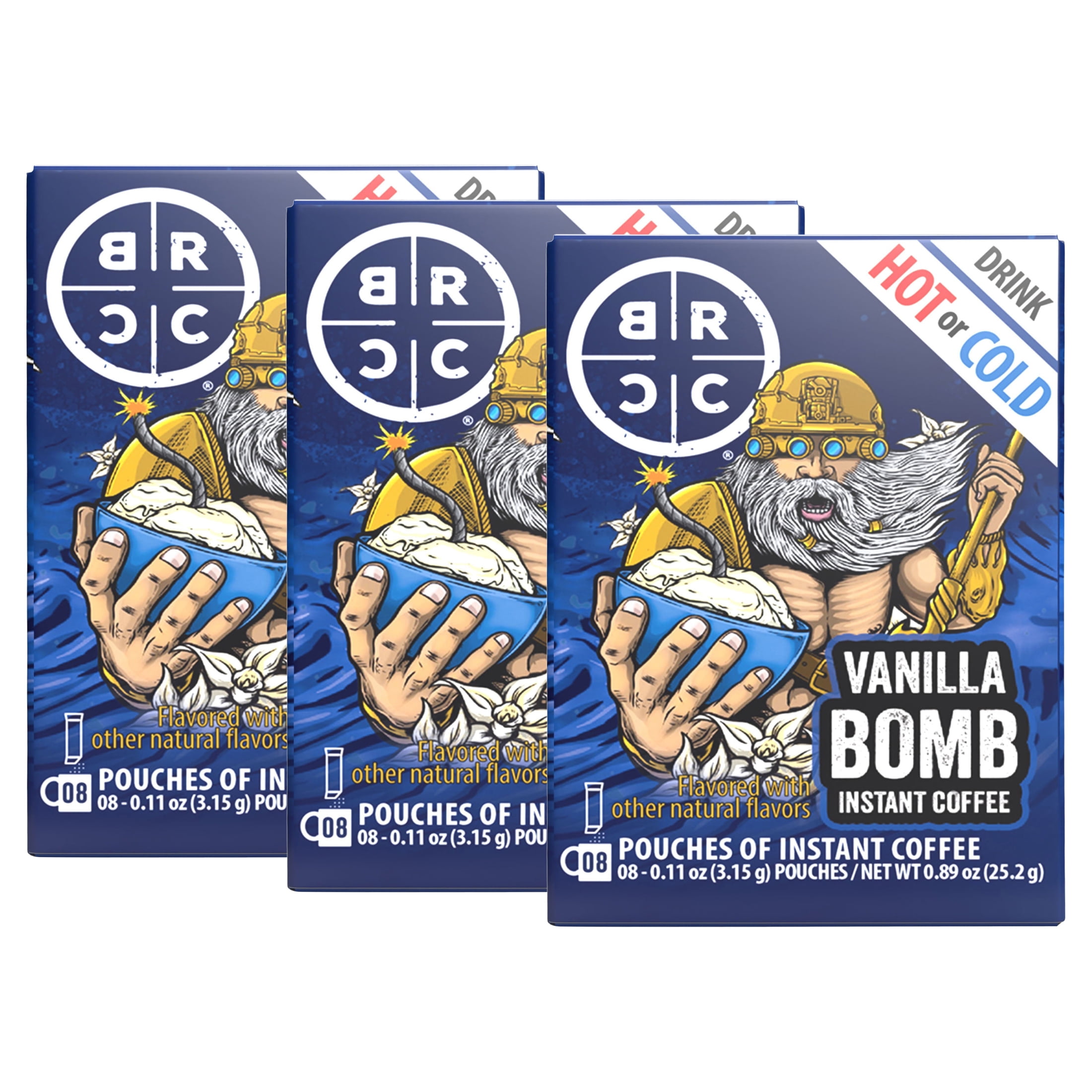 (3 pack) Black Rifle Coffee Company Vanilla Bomb Instant Coffee Packets ...