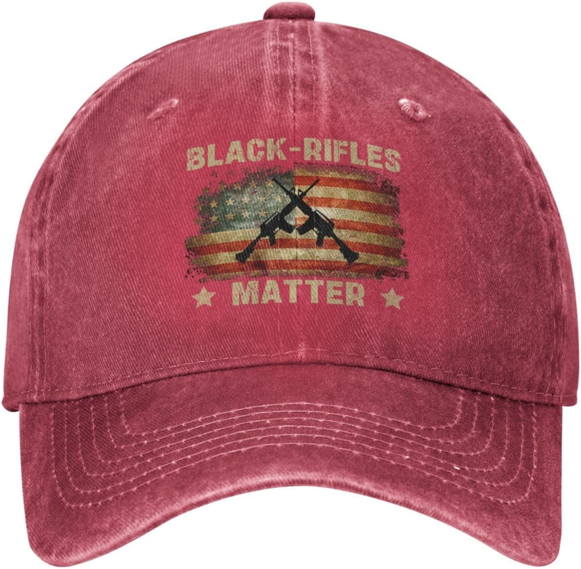 Black-Rifles-Matter Hat Men Women Gun Hat for Men Women Funny Trucker ...