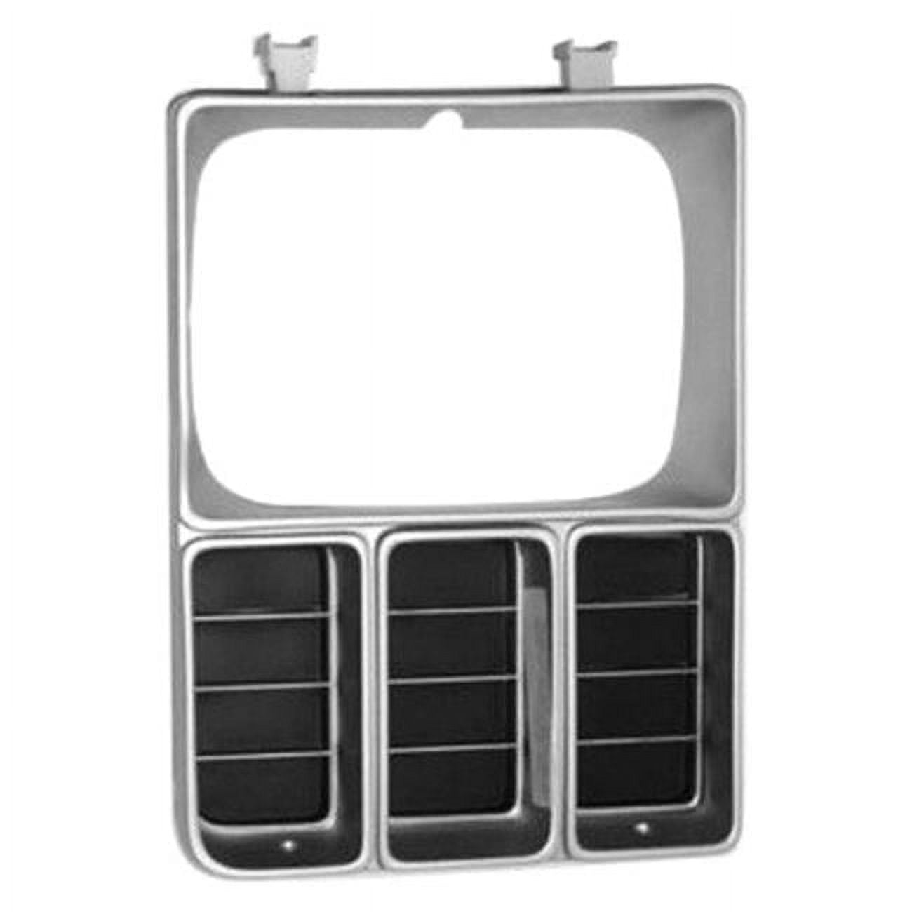 Black Right Hand Headlamp Door with Single Rectangle Headlamp for 1981 ...