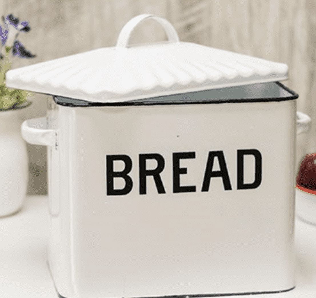 Black Rim Enamel Bread Box - Walmart.com