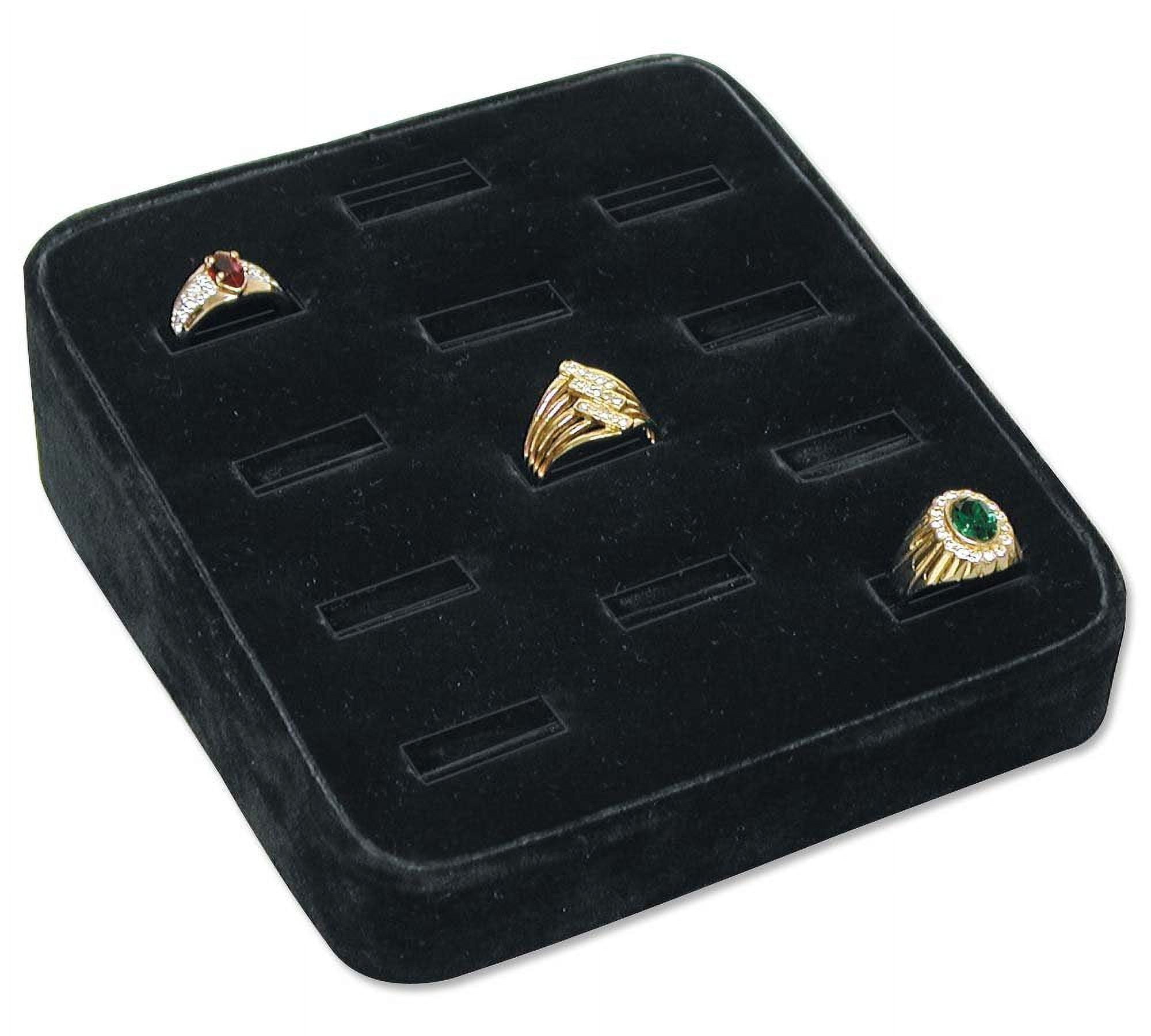 Black Ring Jewelry Display Tray - 12 Rings - Walmart.com