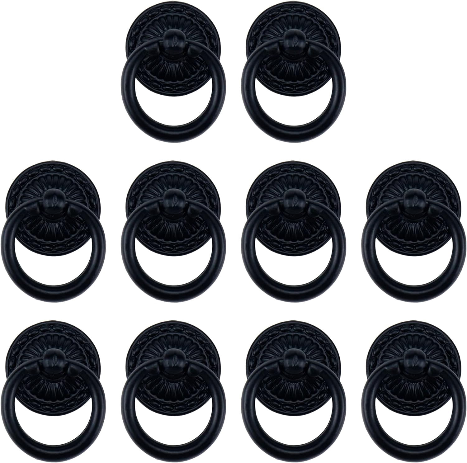 Black Ring Pulls Handles Hardware Furniture Drawer Pull Ring Dresser ...