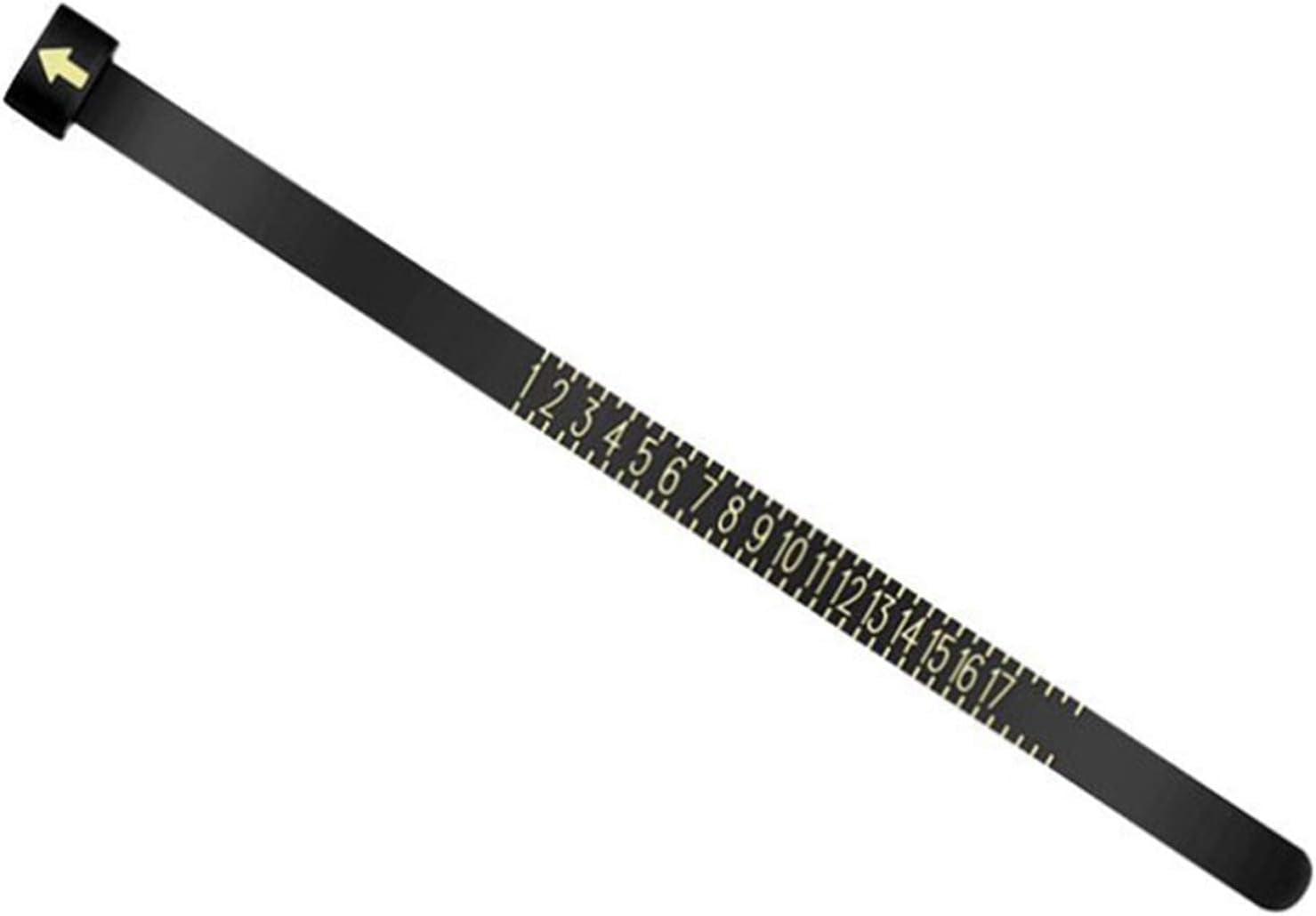 Black Ring Sizer Measuring Set Reusable Finger Size Gauge Measure Tool ...