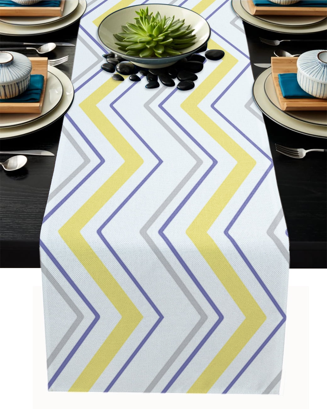 Black Ripple Stripes Waves Dinning Table ration Coffee Table r Wedding ...