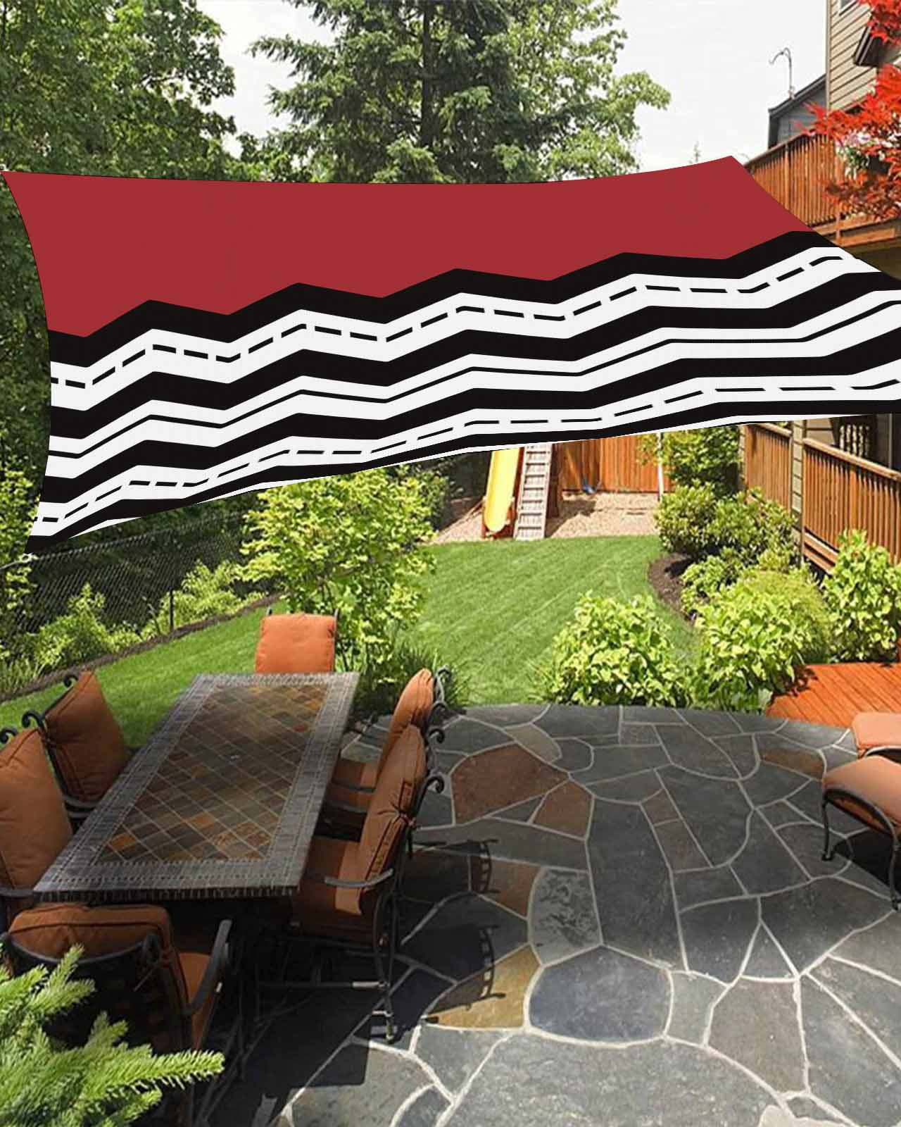 Black Ripple Sun Shade Sail 8'X10' Black Striped Simple UV Block ...
