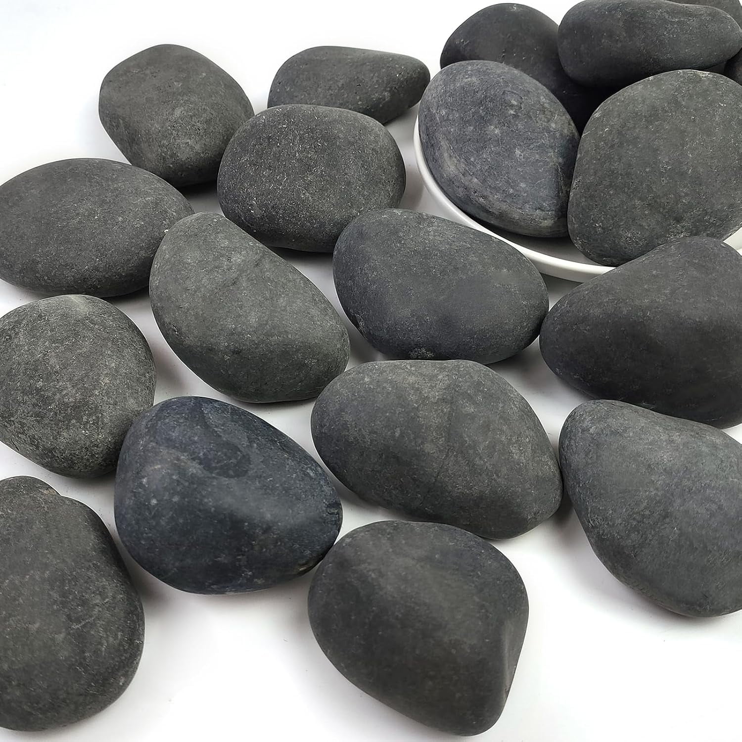Black River Rocks for Landscaping, 3-4 Inch Premium Pebbles for Plants ...