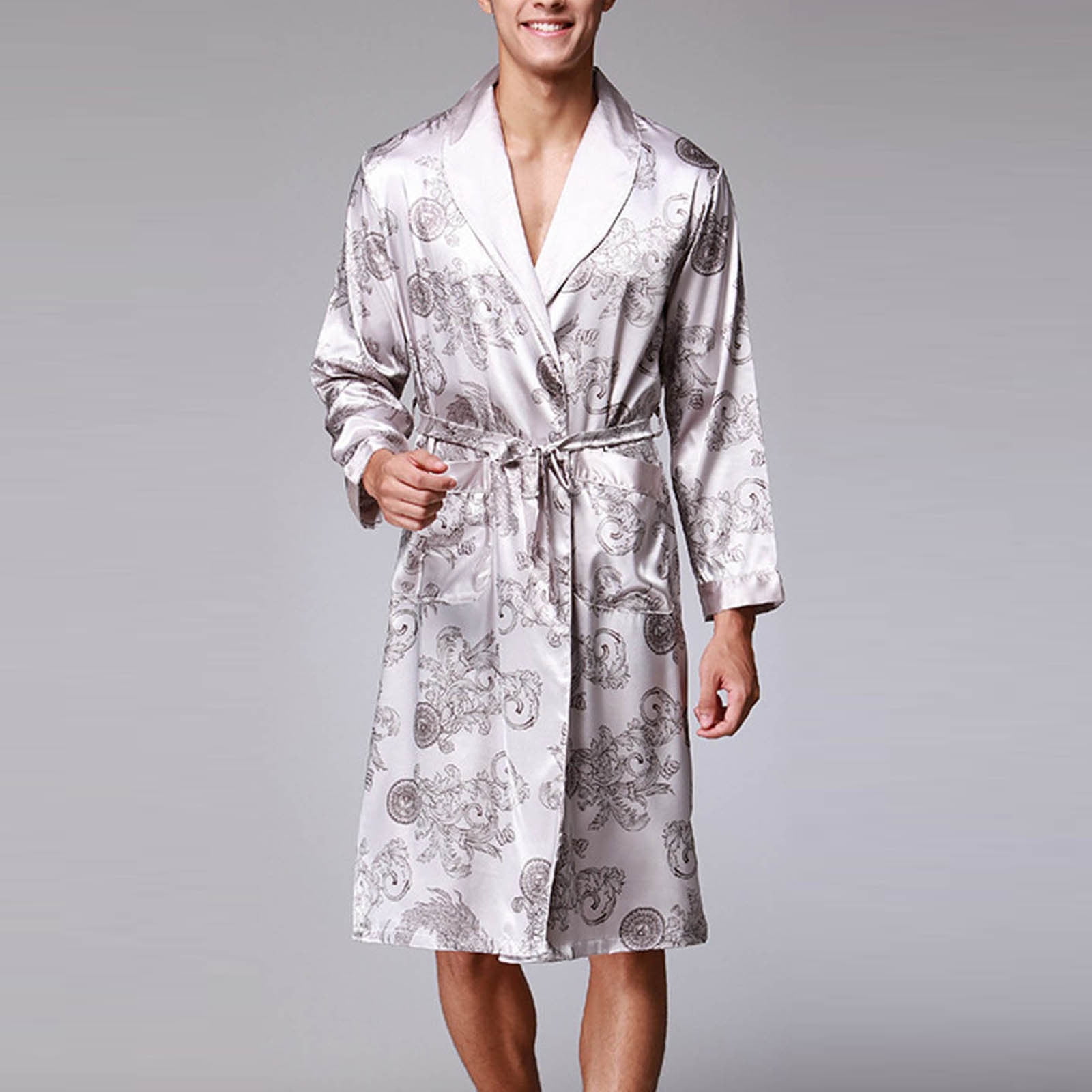 Black Robe Men For Men Robe Bathroom Bath Robe Robe Thin Design, Tie Up ...