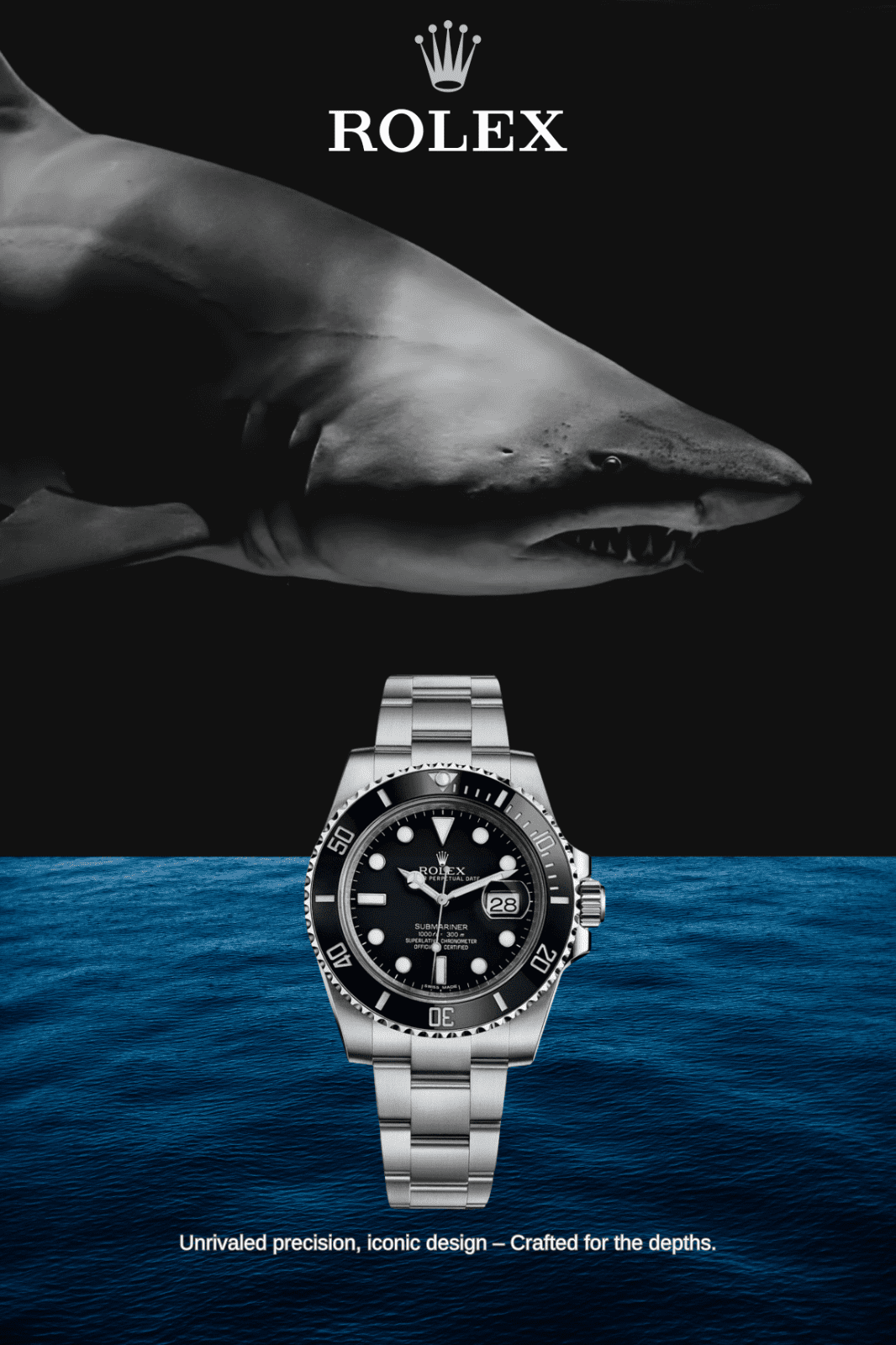 Black Rolex Submariner, GMT Master II & Sea Dweller Ad Poster 24 x 36 ...