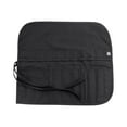 Black Roll Up Paint Brush Storage Pouch, Canvas Material With 22 Slots ...
