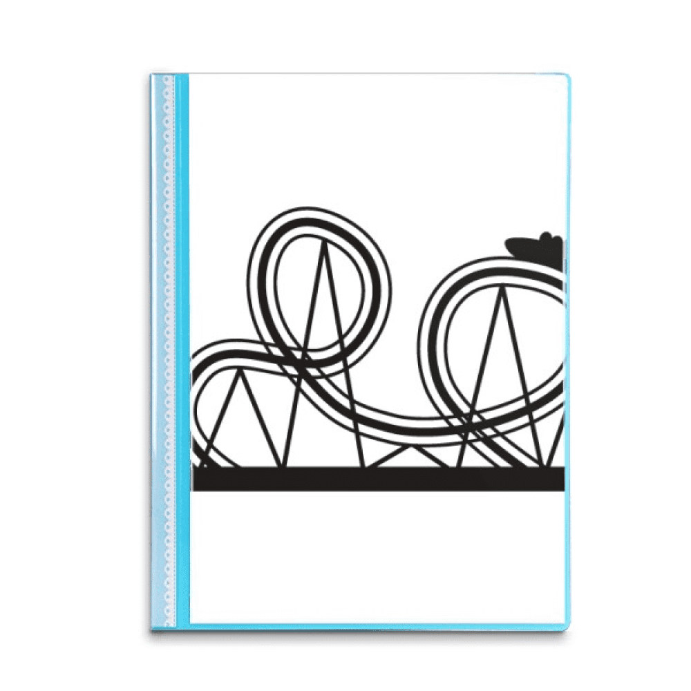 Black Roller Coaster Amusement Park Outline Book Sheet Protectors ...