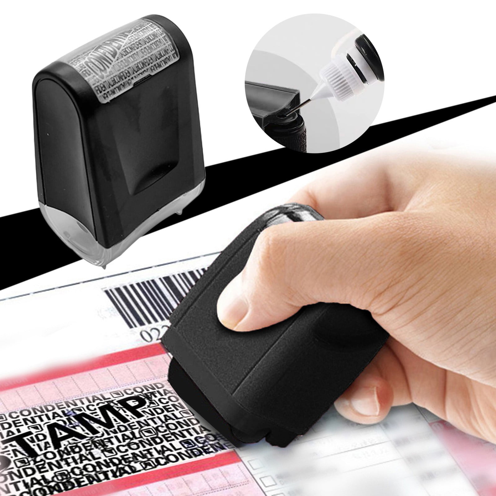 Black Roller Stamp Identity Privacy ID Confidential Guard Data ...