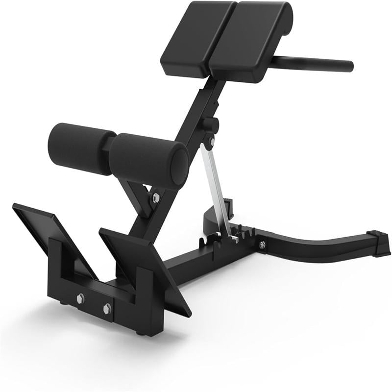 Black Roman Chair Back Extension, Dual Adjustable Back Extension Bench ...