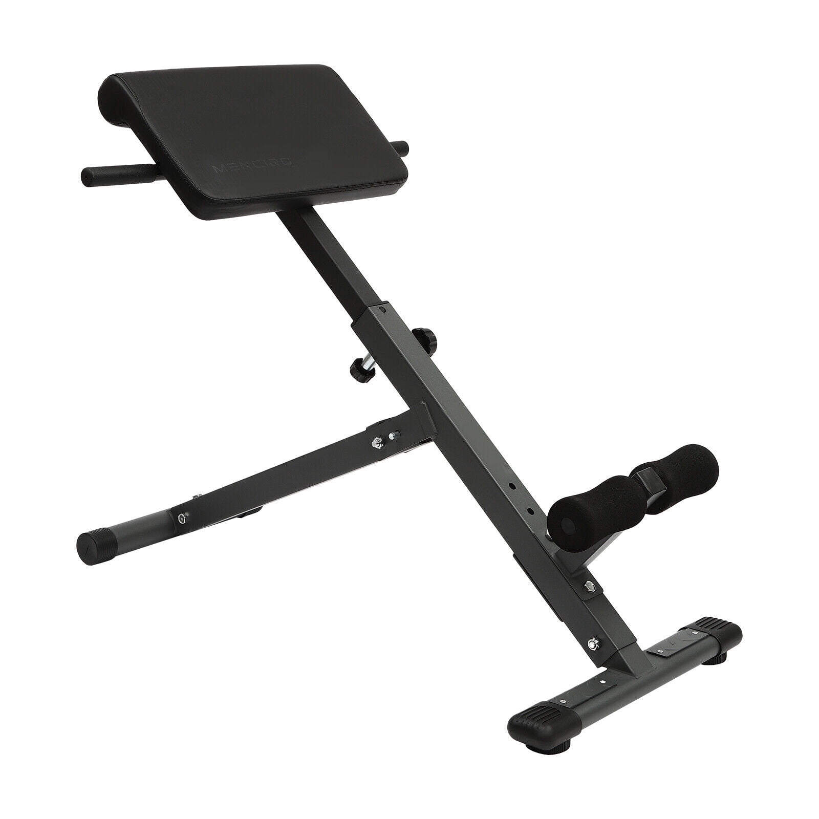 Black Adjustable Roman Chair Workouts Sit Up Gym Bench Extension ...