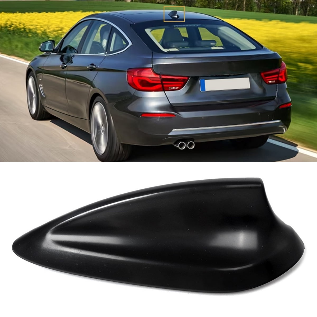 Black Roof Antenna Shark Fin Cover Trim For BMW F20 F21 F45 F46 F31 F34 ...