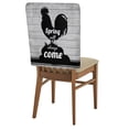 Black Rooster Chair Back Covers Set of 4 Spring Will Always Come ...