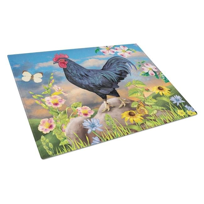 Black Rooster Glass Cutting Board - Large - Walmart.com