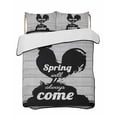 Black Rooster Quilts Bedding Set King Size Spring Will Always Come ...