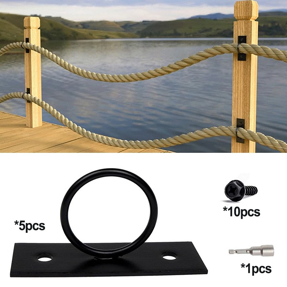 Black Rope Bracket Rope Holder 304 Stainless Steel Hassle-Free Process ...