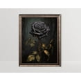 Black Rose, Dark Gothic Art Poster, Moody Vintage, Dark Victorian ...
