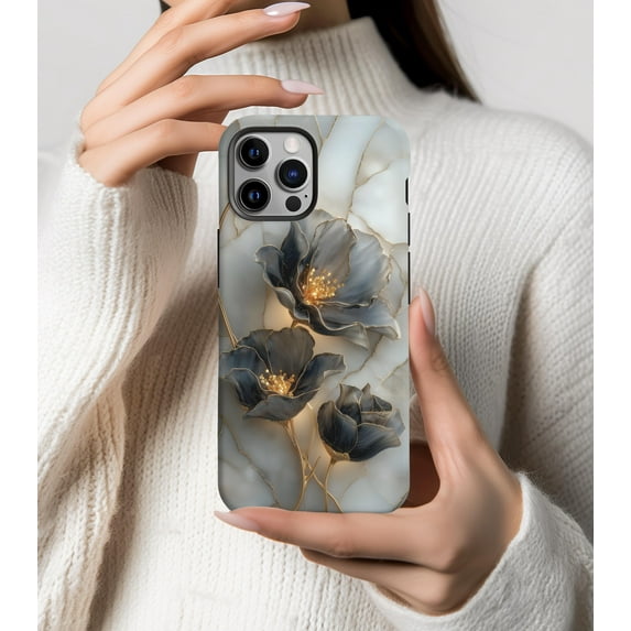 Black Rose Dark Romance Gothic Floral Gift Case for iPhone 17 to 11 Pro ...