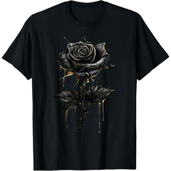 Black Rose Flower Botanist Garden Flower Black Rose T-Shirt Vintage T ...