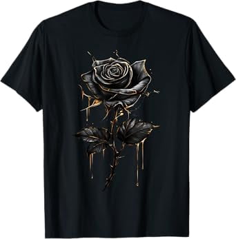 Black Rose Flower Botanist Garden Flower Black Rose T-Shirt - Walmart.com