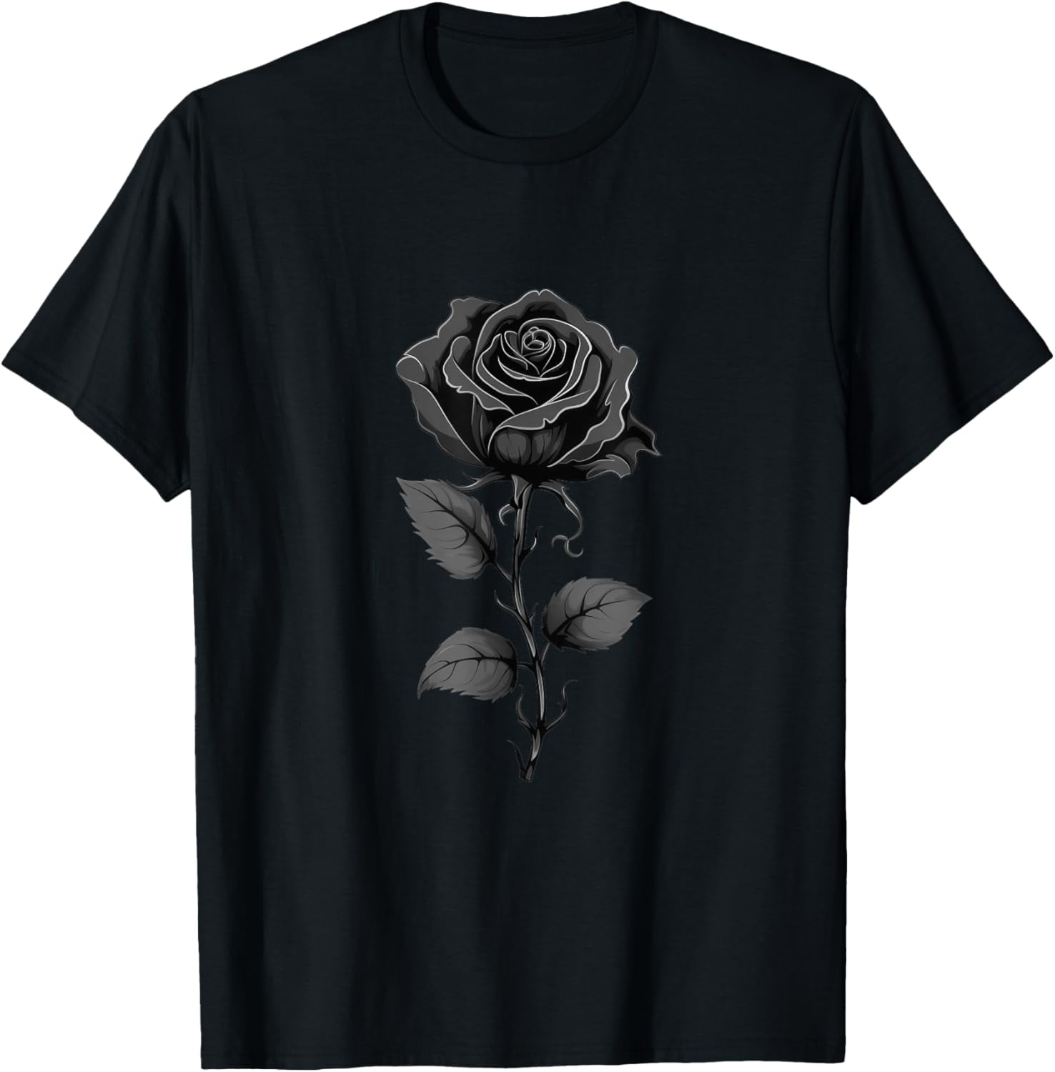 Black Rose Graphic T-Shirt - Walmart.com