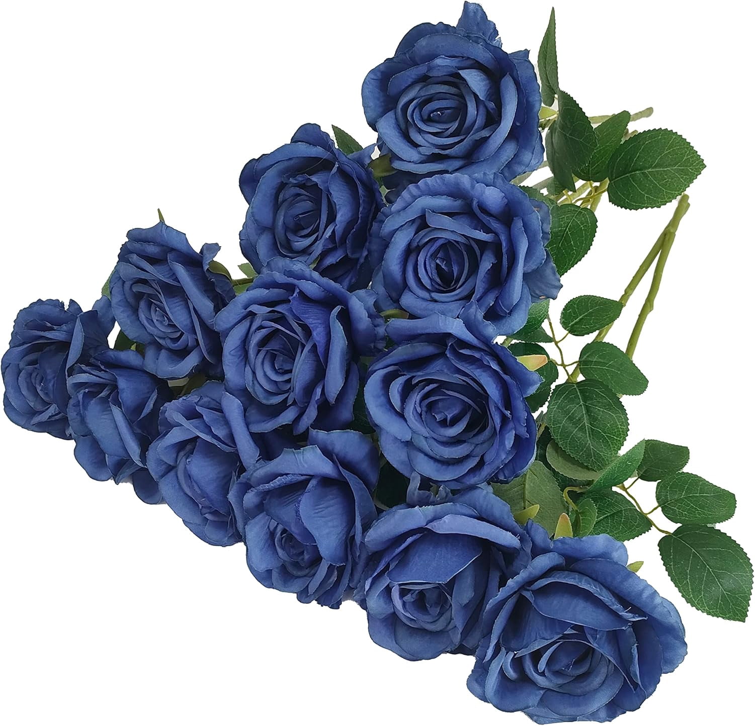 Black Roses Artificial Flowers Bulk,12 Pcs Fake Black Silk Flowers for ...