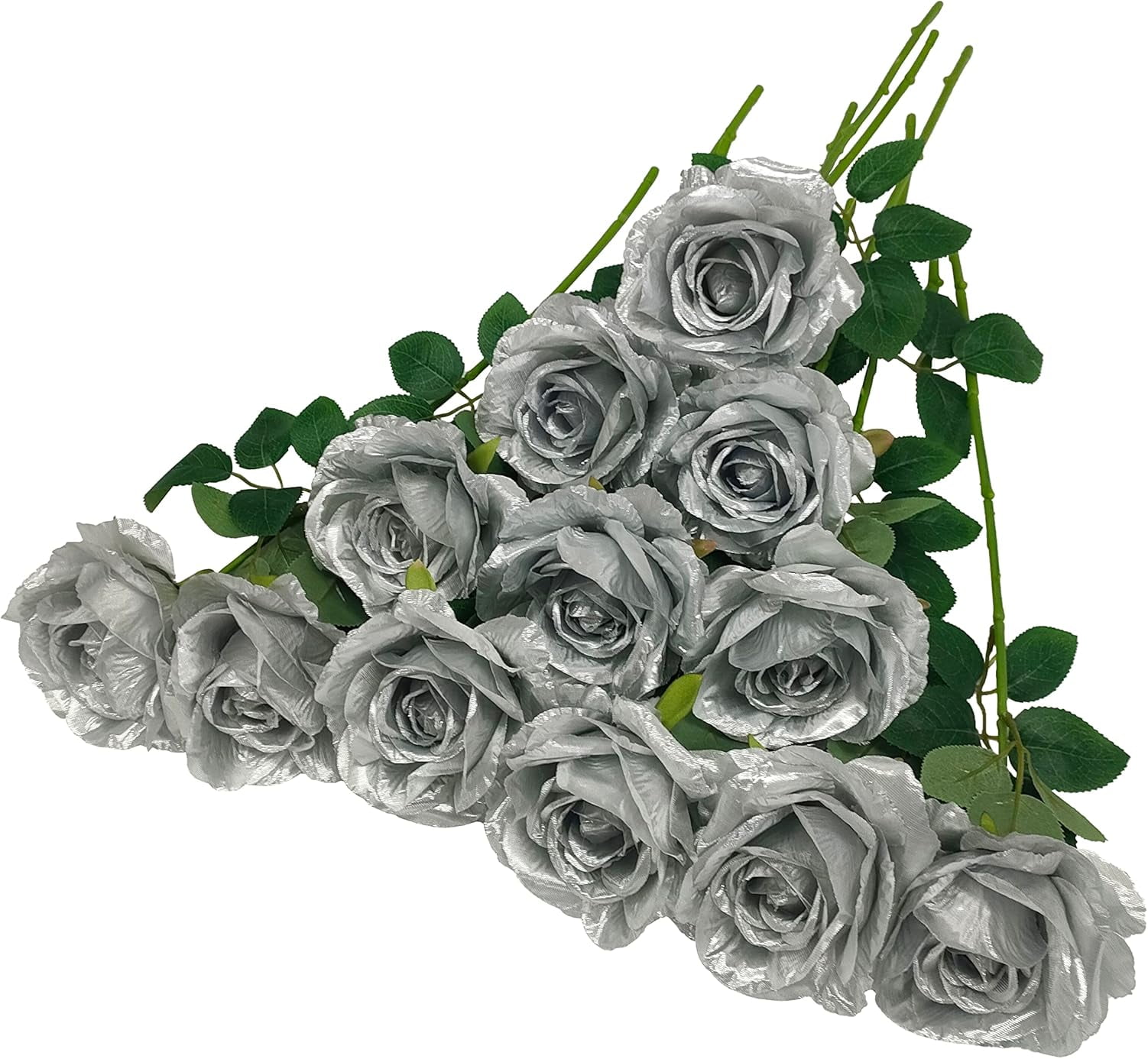 Black Roses Artificial Flowers Bulk,12 Pcs Fake Black Silk Flowers for ...