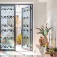 Black Roses Window Privacy Film Botanical Floral Leaf Vintage Static ...