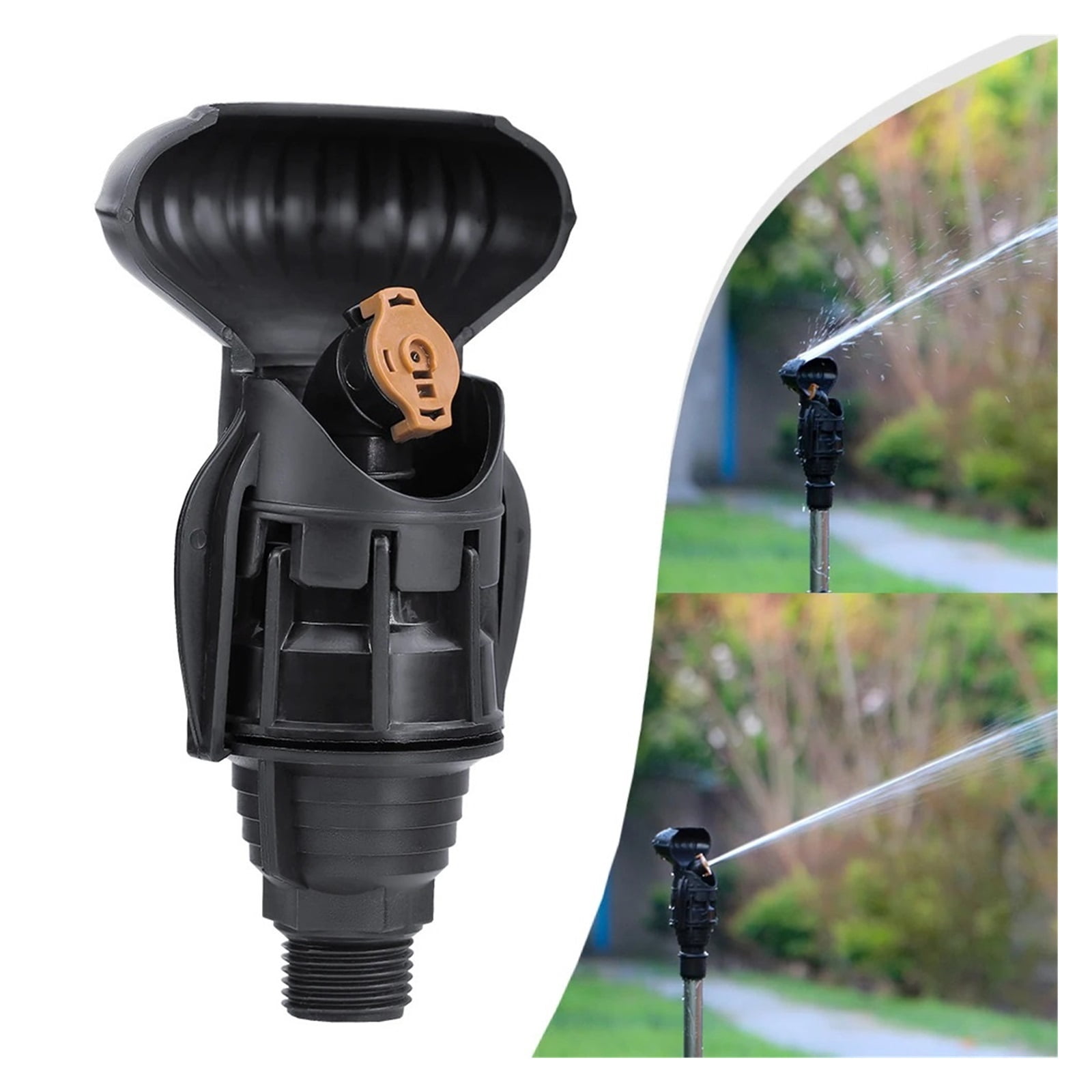 Black Rotating Automatic Sprinkler Garden Lawn Water Irrigation Nozzle ...