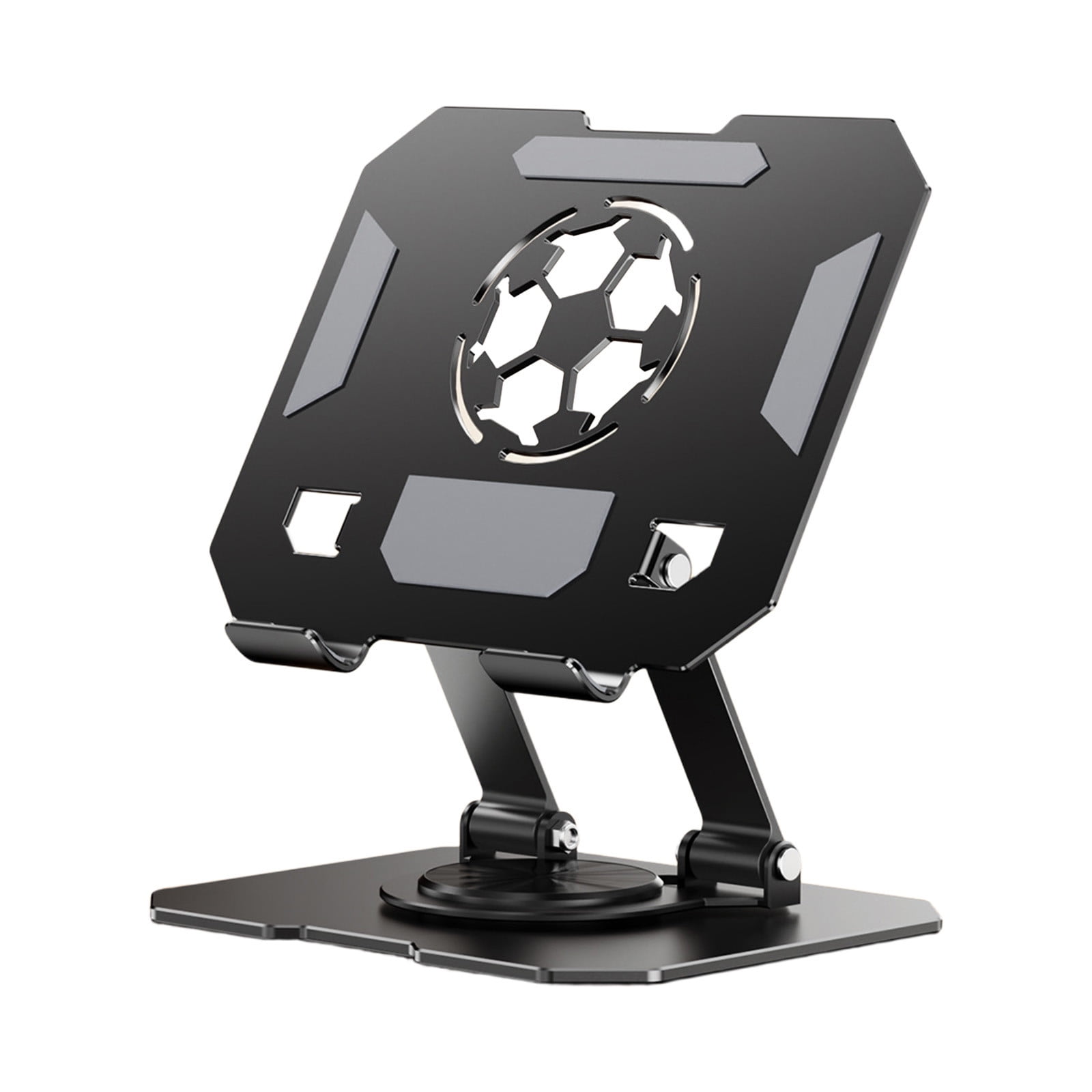 Black Rotating Phone And Tablet Stand With Anti-Slip Structure, Metal ...