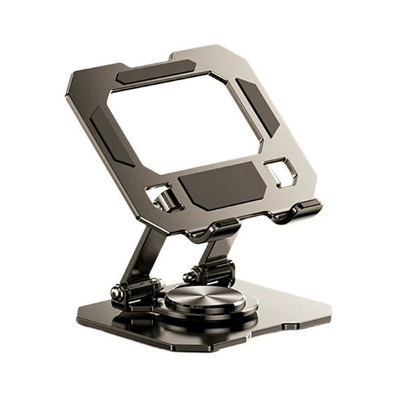 Black Rotating Tablet Stand Desktop Black Color Adjustable Height Angle ...