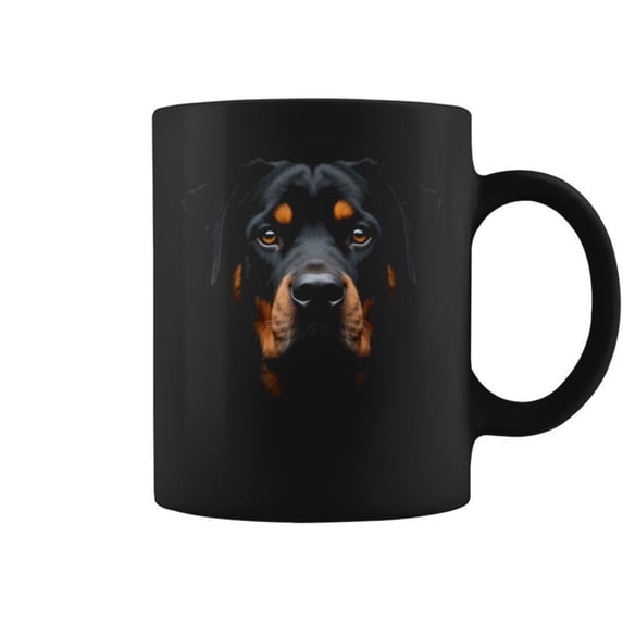 Black Rottweiler Dog Rottie Face Coffee Mugs - Walmart.com