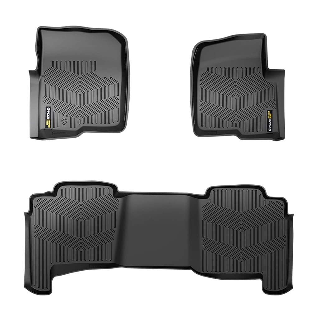 Black Rough Country All Weather Heavy Duty Floor Mats TPE Liner Fit for ...