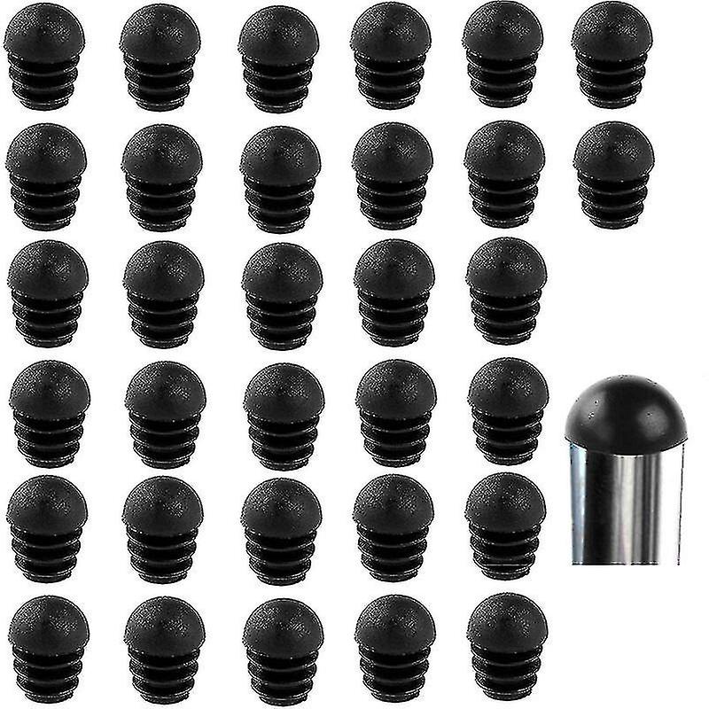 Black Round Chair Tube End Caps Round Chair Leg Inlet End Cap Chair Leg ...