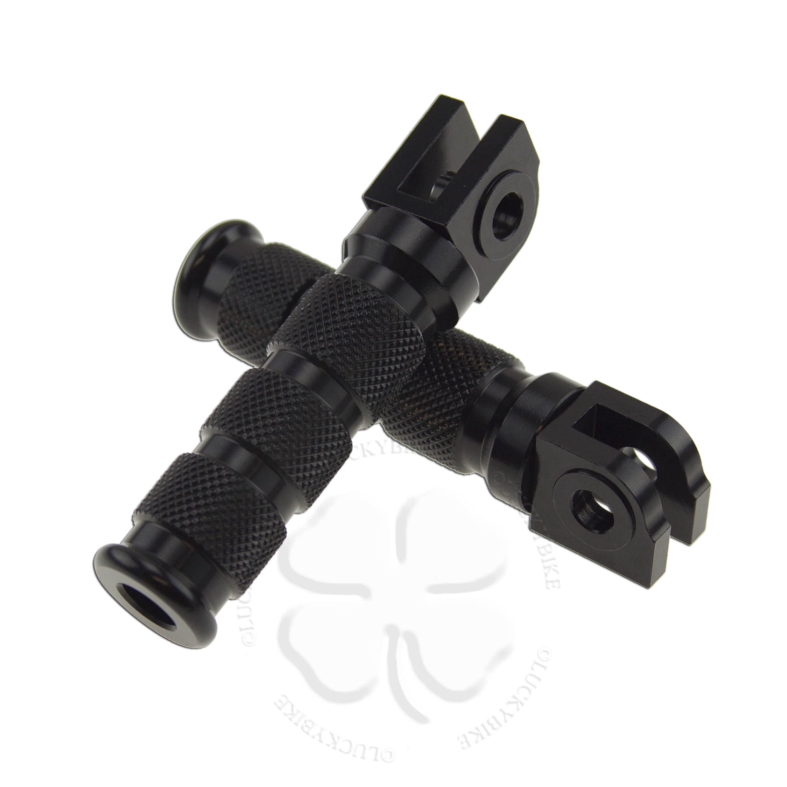 Black Round Front Set Foot Pegs Yamaha YZF Rider Main Steps R1 R6 ...