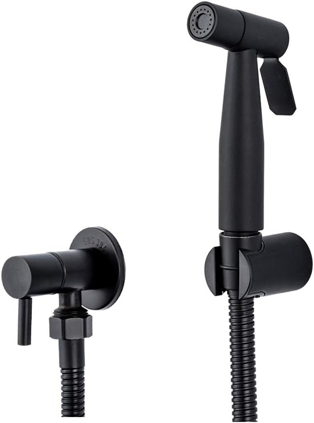 Black Round HandheldToilet Sprayer Single Cold WaterFaucets Wall Mount ...